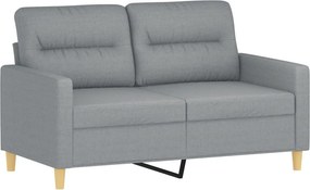 2dílná sedací souprava s poduškami světle šedá textil 3201600