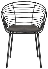 Set 2 ks. jídelních židlí HABIR (černá). 1022870