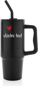 Vlastní text na nerezovou termosku s barevným víčkem