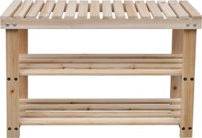 vidaXL Botník s lavičkou 2 v 1 2 ks masivní dřevo [276040]