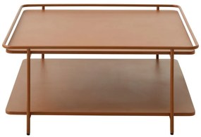 Kovový konferenční stolek v terakotové barvě 75x75 cm Yuba – Unique Furniture
