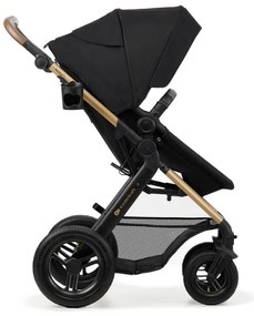 KINDERKRAFT-Kombinovaný kočárek 3v1 MOOV 2 AIR Pure black + autosedačka MINK PRO