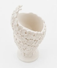 váza, styl tradiční, plast, 11,5x5,5x5,5 cm, krémová, Dekorino VD0260018