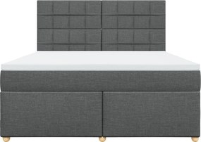 Box spring postel s matrací tmavě šedá 180x200 cm textil 3291360