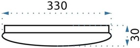 Stropní svítidlo Plafon 33 cm APP756-1C bílé