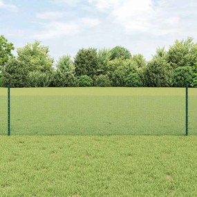 Svařovaná drátěná plotovina s tyčkami 100 x 0,5 m Zelená 3336532