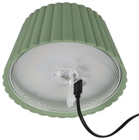 TRIO Reality R47706149 SUAREZ venkovní stojací lampa SMD LED V1230mm 1,5W/200lm 3000K IP44 pistáciová, nabíjecí baterie, USB-C port, ON/OFF