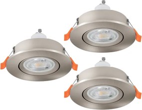 Eglo 902259 - SADA 3x LED Podh. bodové svítidlo BARRANCO 1xGU10/4,5W/230V chrom