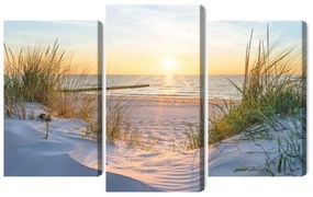 Vícedílný obraz Západ Slunce Na Baltském Moři 3D Nedostatek Nedostatek Přírodní plátno 180x120