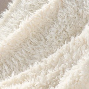 Krémová deka z umělé kožešiny 220x240 cm Mouton – douceur d'intérieur