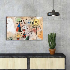 Obraz KARNEVAL HARLEKÝNŮ od J. MIRÓ 45x70 cm