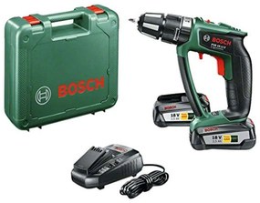 Bosch Nářadí - 18V AKU vrtačka s příklepem, 2x aku 2,5 Ah Li-Ion, nabíječka 06039B0301