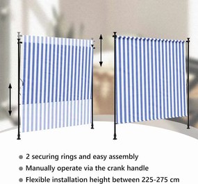 vidaXL Venkovní roleta 200 x 270 cm [368771] Barva: Modrá