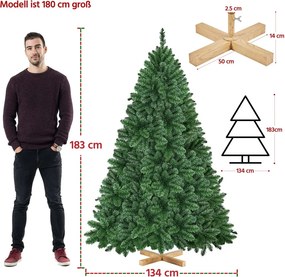 Umělý vánoční stromek Yaheetech – 183 cm (257062216865)