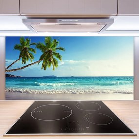 Skleněné obklady do kuchyně Moře Pláž Palma Krajina 120x60 cm