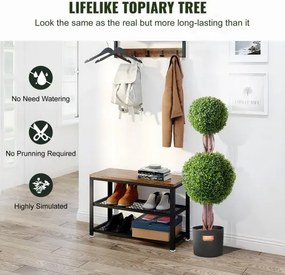 2 Kusů 0,9 m Umělý buxus Topiary Strom Umělá rostlina UV – PE Two-Tone Milan Grass