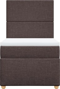 Box spring postel s matrací tmavě hnědá 80x200 cm textil 3293403