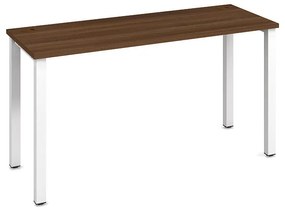 Stůl pracovní rovný 140 cm hl. 60 cm - Hobis Uni UE 1400 Dekor stolové desky: ořech, Barva nohou: bílá
