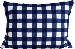 Povlak na polštář z mikrovlákna NAVY GINGHAM 70x90 cm, modro-bílý