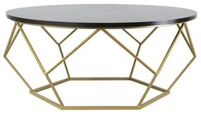  HowHomely | Konferenční stolek DIAMOND 41,5x90 cm zlatá/černá | DD0049