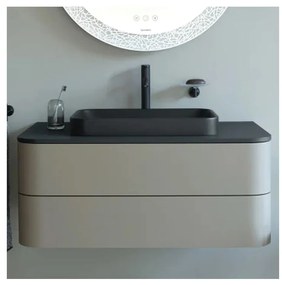 Duravit Happy D.2 Plus - Umyvadlová mísa broušená, 60x46 cm, antracit matná, 2360601300