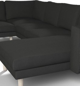 Potah na pohovku IKEA Norsborg rohová, 5-místná se šezlongem barva černá látka pletený vzor