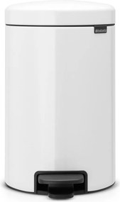 Bílý nášlapný ocelový odpadkový koš 12 l NewIcon – Brabantia