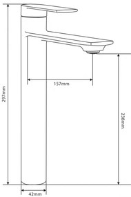 Mexen Zero vysoká umyvadlová baterie, Modrá/ Růžová - 71110-52