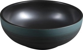 Sapho Sapho, PRIORI keramické umyvadlo na desku Ø 41cm, černá/zelená, PI039