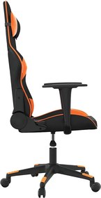 Herní židle černá a oranžová umělá kůže 3143759