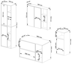 Koupelnová sestava VAMI - výběr z 3 provedení