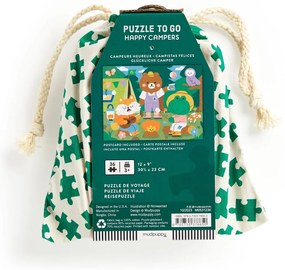 Mudpuppy Puzzle Veselí kempaři v látkovém pytlíku 36 dílků