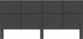 Čelo postele tmavě šedé textil 200 x 200 cm 287479
