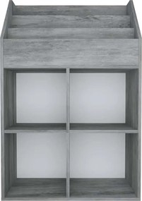 Dětský regál na časopisy betonově šedý 71x30x114 cm kompozit 339531