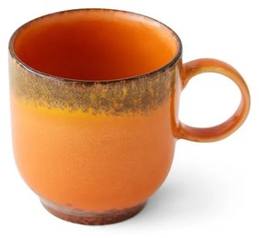 HK living Hrnek Coffee Mug Liberica 70's – 200 ml, oranžová barva, keramika