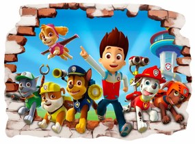 Samolepka na zeď "PAW patrol 4" Velikost: 80x60cm