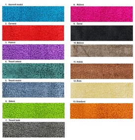 Ručník Vrtulník s vlastním jménem nebo textem Barva: Oranžová, Velikost ručníku: 30x50cm
