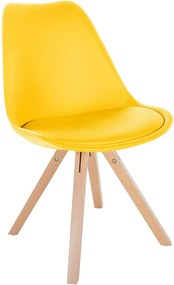 Bhm germany Jídelní židle Sofia II, syntetická kůže, žlutá