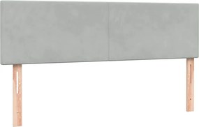 Box spring postel s matrací světle šedá 160x210 cm samet 3317949