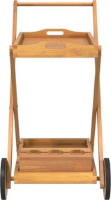 Čajový vozík 54 x 87 x 90 cm masivní akáciové dřevo 319424