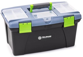 Fieldmann FDN 4120 + FDN 4122 Sada boxů na nářadí 20"/ 22" Pevné plastové zámky, Ergonomické madlo, Vyjímatelný organizér uvnitř, Průhledný organizer