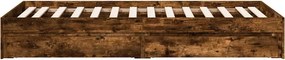 Rám postele se zásuvkami kouřový dub 90x200 cm kompozitní dřevo 3280682