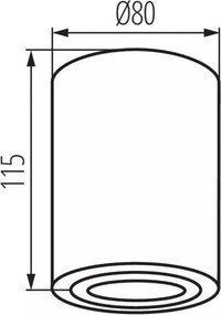 T-LED Bílé přisazené výklopné svítidlo kulaté GU10 105516