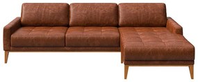 Rohová pohovka musso tufted 248 cm cognac pravá MUZZA