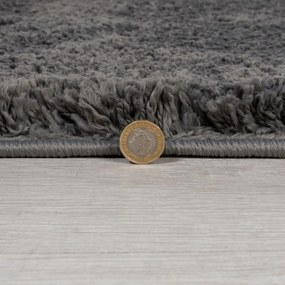 Flair Rugs koberce Kusový koberec Shaggy Teddy Charcoal ROZMĚR: 140x200