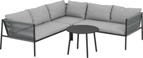 Sada zahradního nábytku Outsunny - ratanový lounge set se rohovým gaučem, stoly a polštáři - odolný proti povětrnostním vlivům pro 6 osob | Aosom