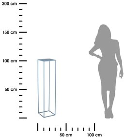 Stojan na květiny 100x24 cm modrá