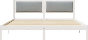 Rám postele Světle šedá 200 x 200 cm Masivní borové dřevo 3394232