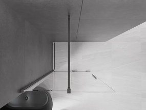 Mexen Velar, posuvné dveře do otvoru typ Walk-In 110 cm, 8mm čiré sklo, grafitová matná, 871-110-000-03-66