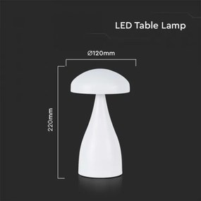 LED Stmívatelná dobíjecí stolní lampa LED/1W/5V 3000-6000K 1800 mAh bílá